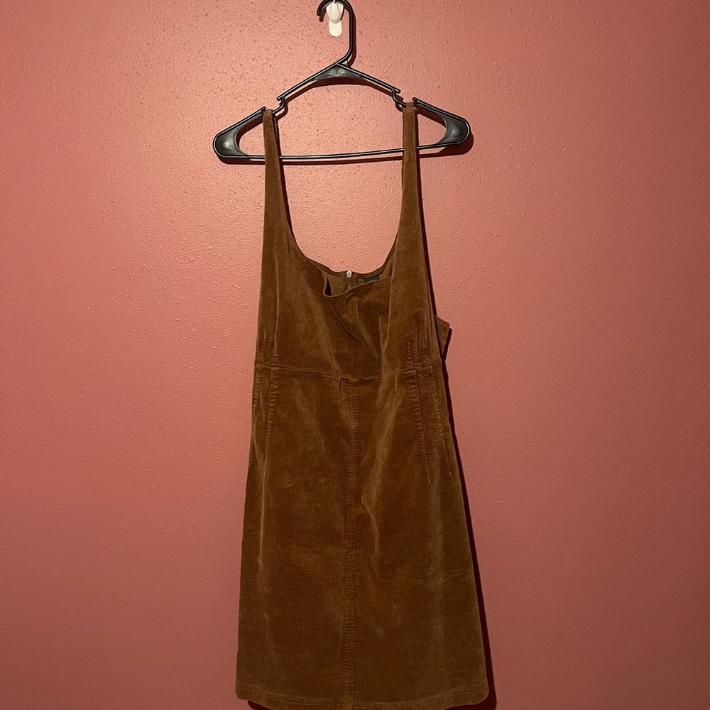 Brown Corduroy Pinafore Dress - Gem